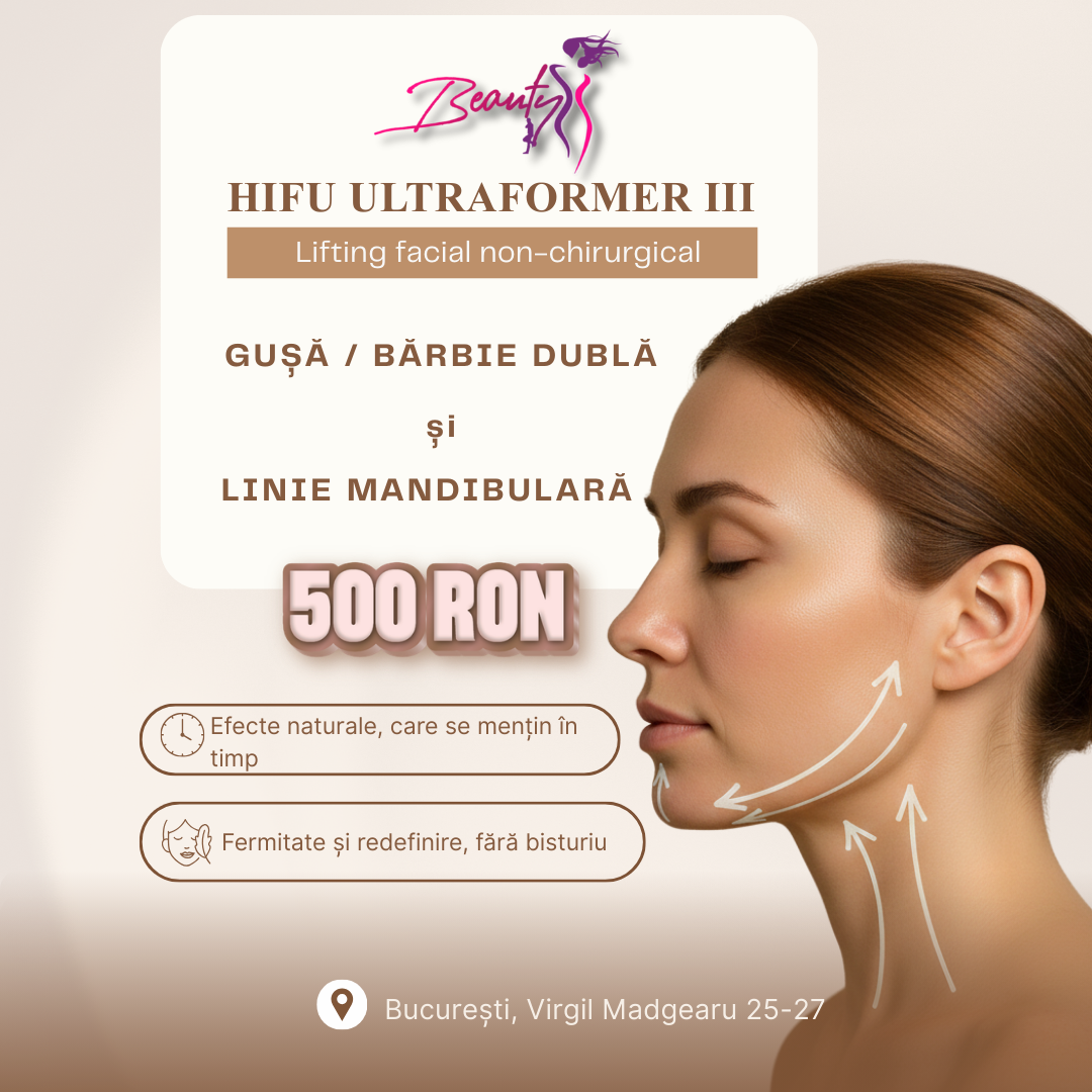 HIFU Ultraformer III – Gușă / Bărbie dublă / Linie mandibulară ...